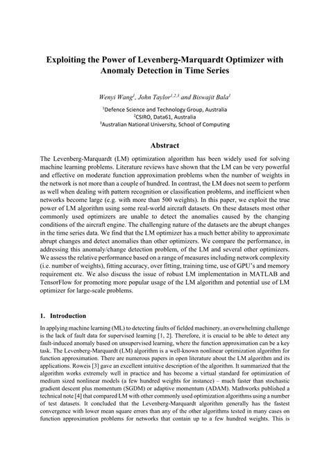 Pdf Exploiting The Power Of Levenberg Marquardt Optimizer With
