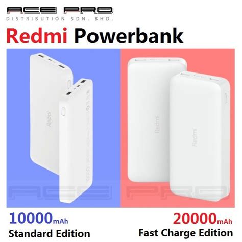 Xiaomi Redmi Powerbank Mah Standard Mah Fast Charge Power Bank Lazada