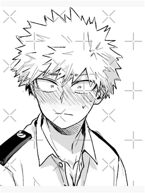 Blushing Bakugo My Hero Academia Poster By Kisomi Redbubble