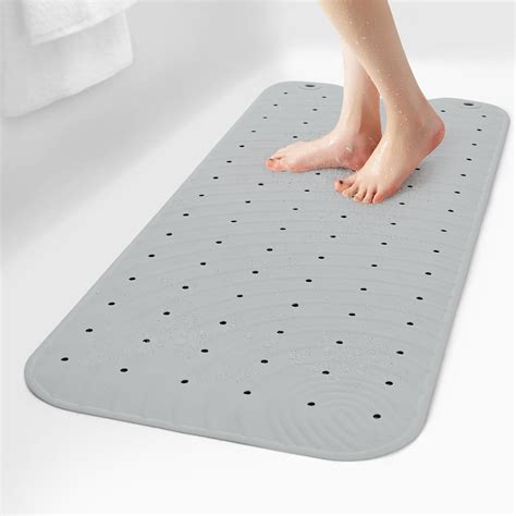 Selfsuite Extra Long Rubber Bathtub Mat Non Slip Shower