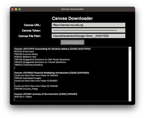 Github Brein62canvas Downloader Python File Downloader For Canvas Lms