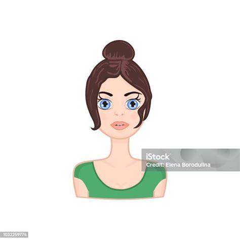 갈색 머리 여자입니다 아주머니의의 헤어스타일 벡터 일러스트 레이 션 갈색 머리에 대한 스톡 벡터 아트 및 기타 이미지 갈색 머리 관능 귀여운 Istock