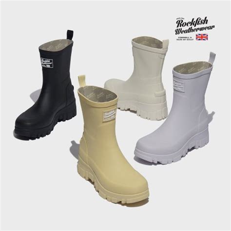 락피쉬웨더웨어 락피쉬웨더웨어 레인부츠 Flatform Rain Boots Middle 4color 미들부츠 위시버킷