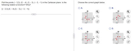 Solved Choose The Correct Graph Below Plot The Points