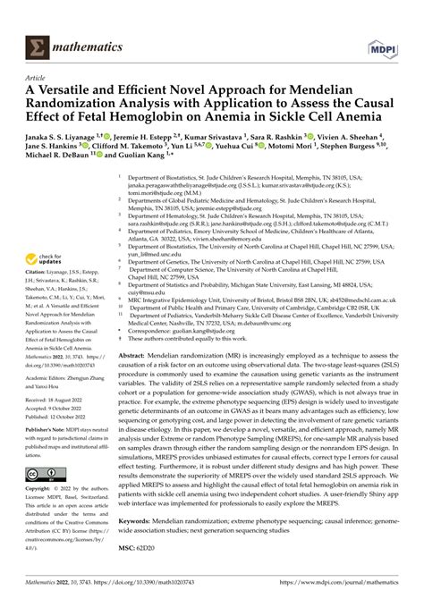 Pdf A Versatile And Efficient Novel Approach For Mendelian Randomization Analysis With