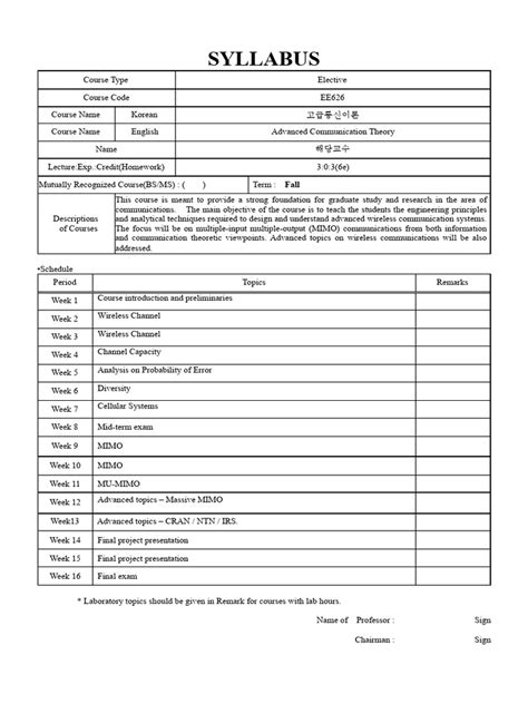 Ee626 Advanced Communication Theory Pdf