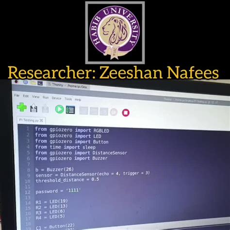 zeeshan nafees on linkedin creating a home security system with a