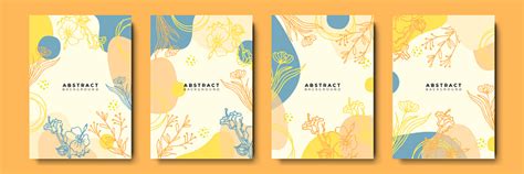 텍스트 꽃 및 나뭇잎을위한 복사 공간이있는 간단한 현대 스타일의 벡터 디자인 템플릿 청첩장 배경 및 프레임 소셜 미디어 스토리