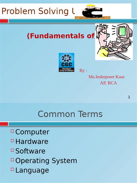 Fundamentals Of C Ppt 1 Pdf Computer Programming Programming