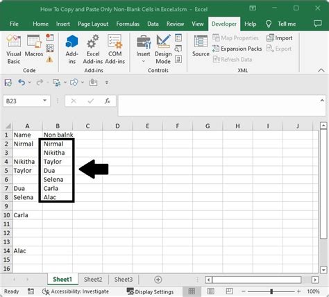 How To Copy And Paste Only Non Blank Cells In Excel