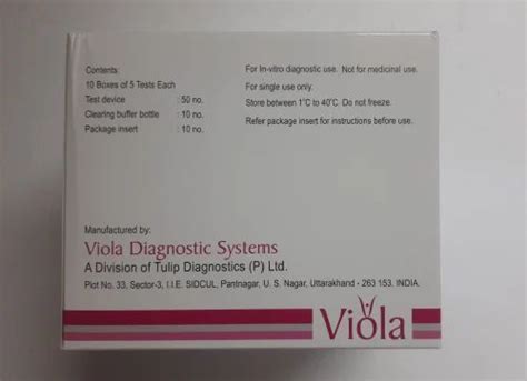 Viola Satya Malaria Antigen Testing Kit At Rs 250 Box Malaria Test