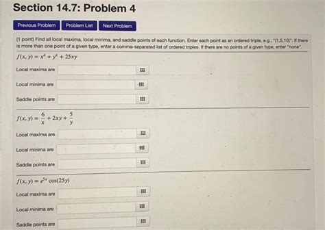 solved section 14 7 problem 4 previous problem problem list