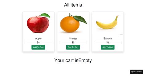 React Use Cart Examples Codesandbox