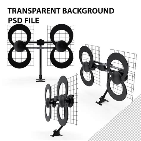 Premium Psd Quad Loop Uhf Multi Directional Antenna Png