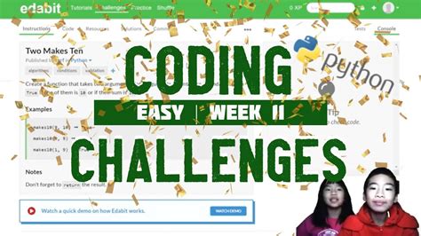 Learn To Code Python Coding Challenges In Easy Week YouTube