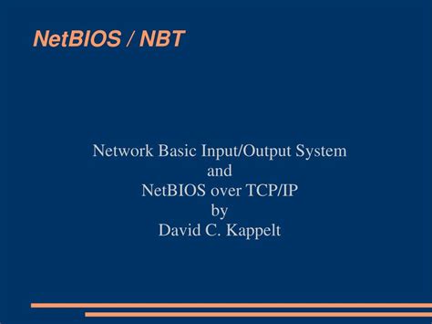 Ppt Netbios Nbt Powerpoint Presentation Free Download Id