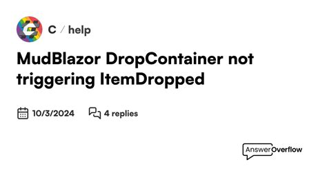 Mudblazor Dropcontainer Not Triggering Itemdropped C