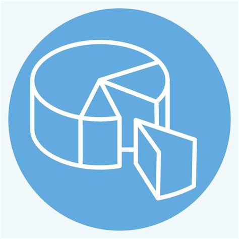 Icon Pie Chart Related To 3d Visualization Symbol Blue Eyes Style Simple Design Editable