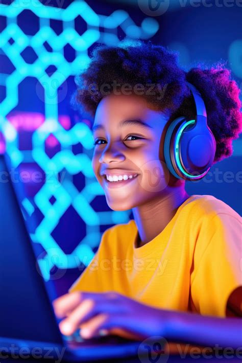 Teenager Engaged In Virtual Coding Lesson With Interactive Ai Tutor And