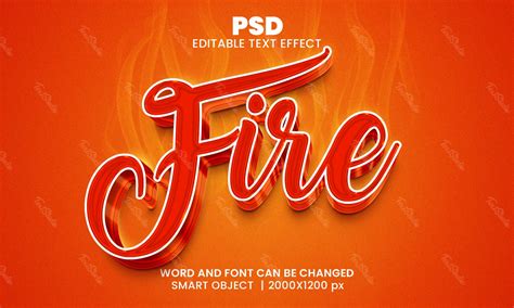 Red Fire Text Effect Photoshop Premium Psd File