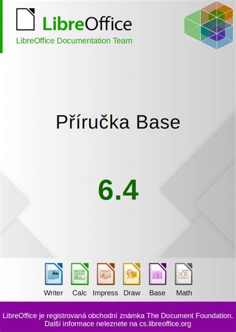Czech Translation Of Libreoffice Base Guide 6 4 The Document