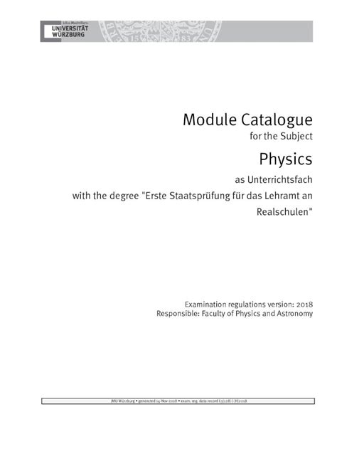 Pdf Module Catalogue Uni Wuerzburg De · Motion Collision Cross Section Mean Free Path