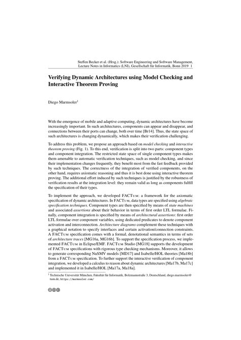pdf verifying dynamic architectures using model checking and interactive theorem proving