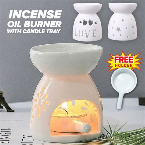 Gd Incense Oil Burner Aroma Burner Wax Melt Tealight Candle 香薰炉