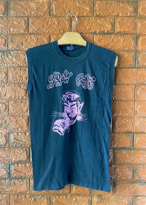 Vintage 80s Stray Cats American Rockabilly Rock And Roll Band Etsy