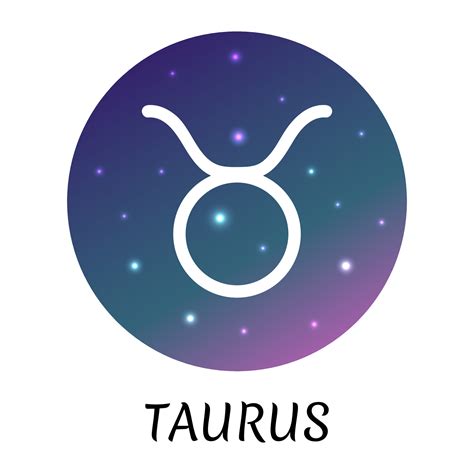 Zodiac Sign Taurus Isolated Vector Icon Zodiac Symbol With Starry