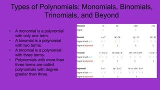 Introduction To Polynomials Pptx