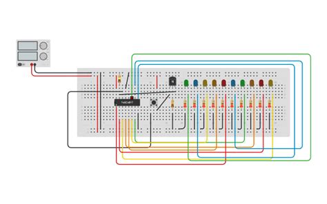 Circuit Design Led Chasser Tinkercad