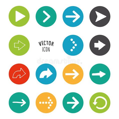 Arrow Button Set Stock Illustration Illustration Of Cursor
