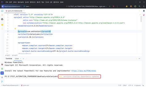 Cập nhật tất cả các thư viện trong Maven file pom xml bằng lệnh ngắn gọn Anh Tester