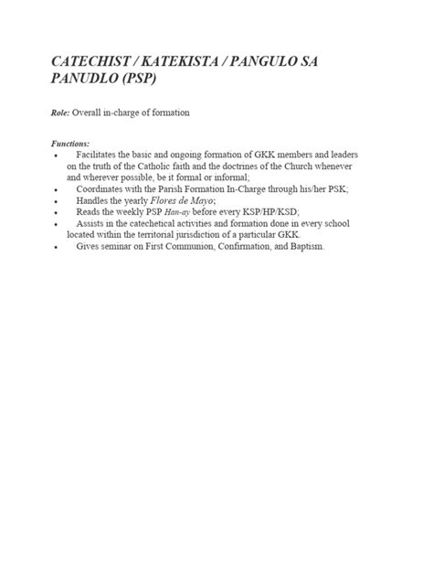 Catechist Renewal Pdf