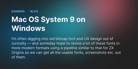 Mac Os System 9 On Windows Damieng