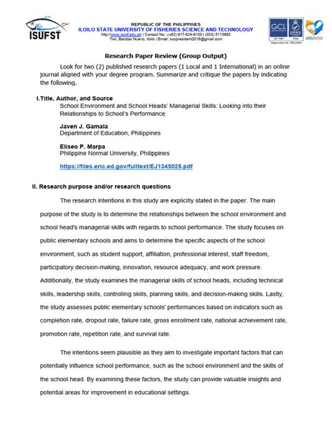 Fnd 702 E Local Research Review Pdf Statistics Methodology