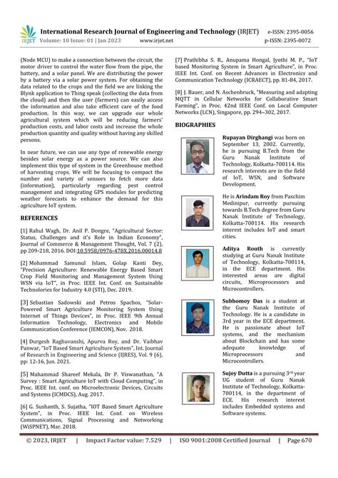Solar Powered Smart Agriculture Systems Using Wsn Via Iot Pdf