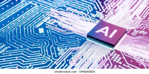 마더보드 컴퓨터 회로의 Ai 마이크로프로세서 중앙 스톡 일러스트 1996043834 Shutterstock