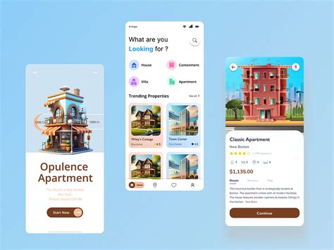apartment ui design mobile application by soniya singh on dribbble