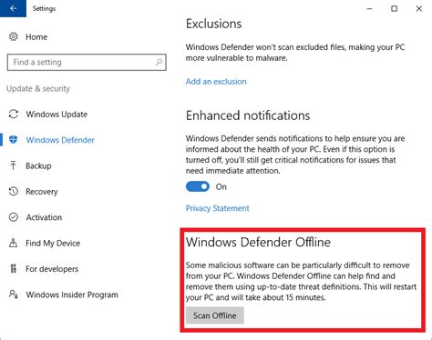 Offline Scan Windows Defender Ksephilly