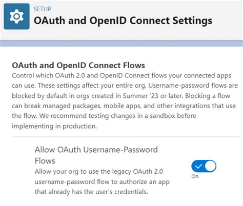 Username Password Flow Disabled Salesforce Exception Infallibletechie
