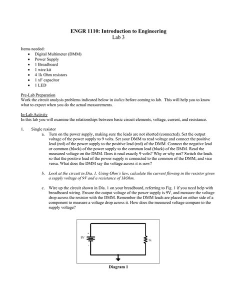 Engr 1110 Introduction To Engineering Lab 3
