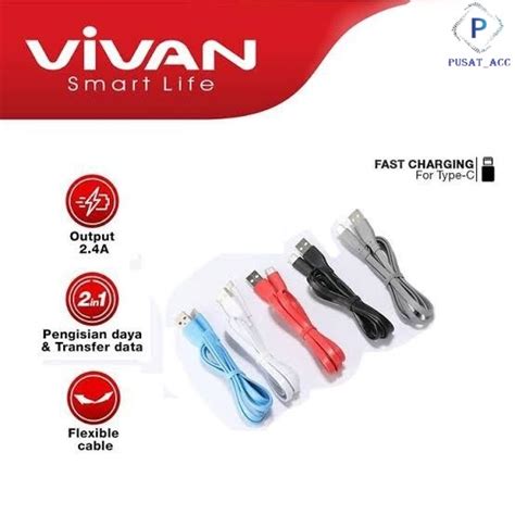 Jual Cbc Kabel Vivan Type C Cable Data New Vivan Cbc Original Shopee Indonesia