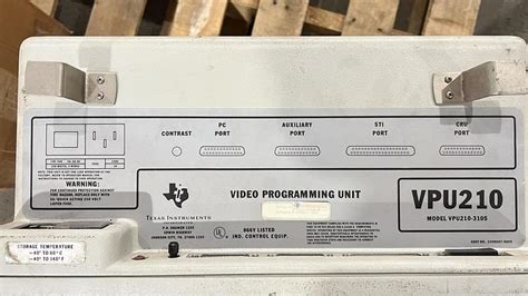 Used Texas Instruments Video Programming Unit For Sale At Baker