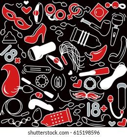 Cute Original Pattern Sex Symbols Toys Stock Vector Royalty Free Shutterstock