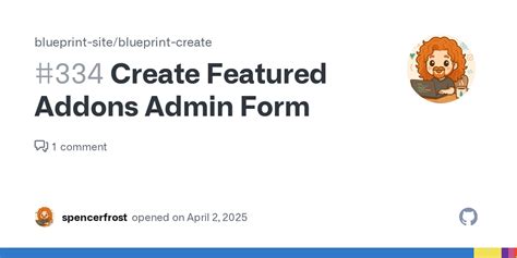 Create Featured Addons Admin Form · Issue 334 · Blueprint Site Blueprint Create · Github