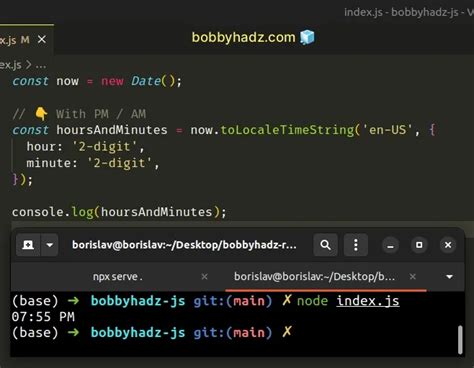 Get The Hours And Minutes From A Date In JavaScript Bobbyhadz