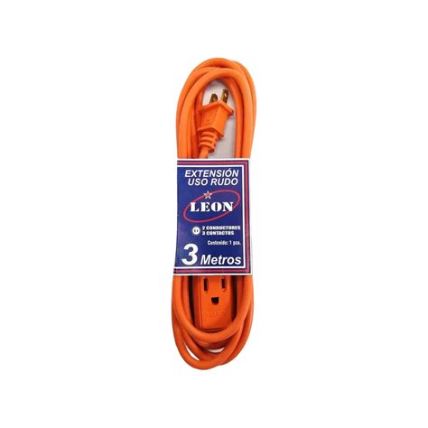 Extensión Uso Rudo 3 Metros Naranja León H79 Herramientas El 79