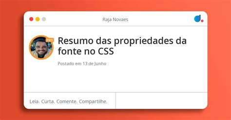 Resumo Das Propriedades Da Fonte No Css